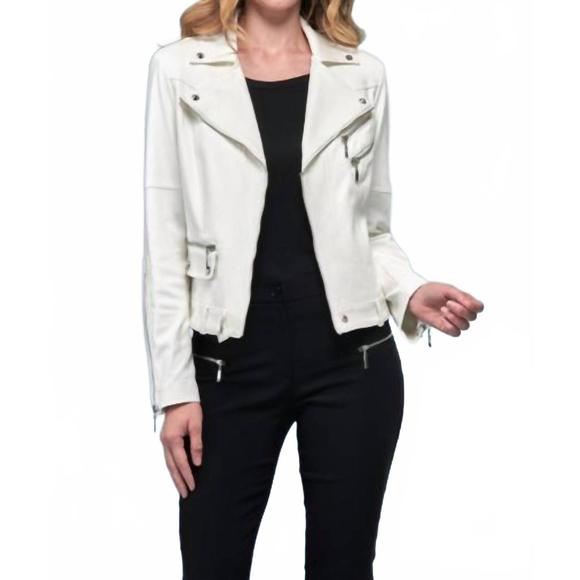 Insight | Jackets & Coats | New Insight Biker Leather Jacket In White ...